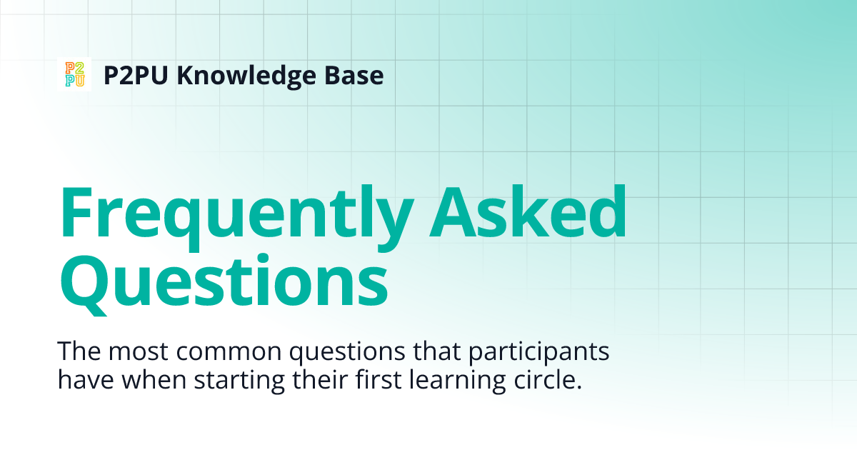 Frequently Asked Questions | P2PU Knowledge Base